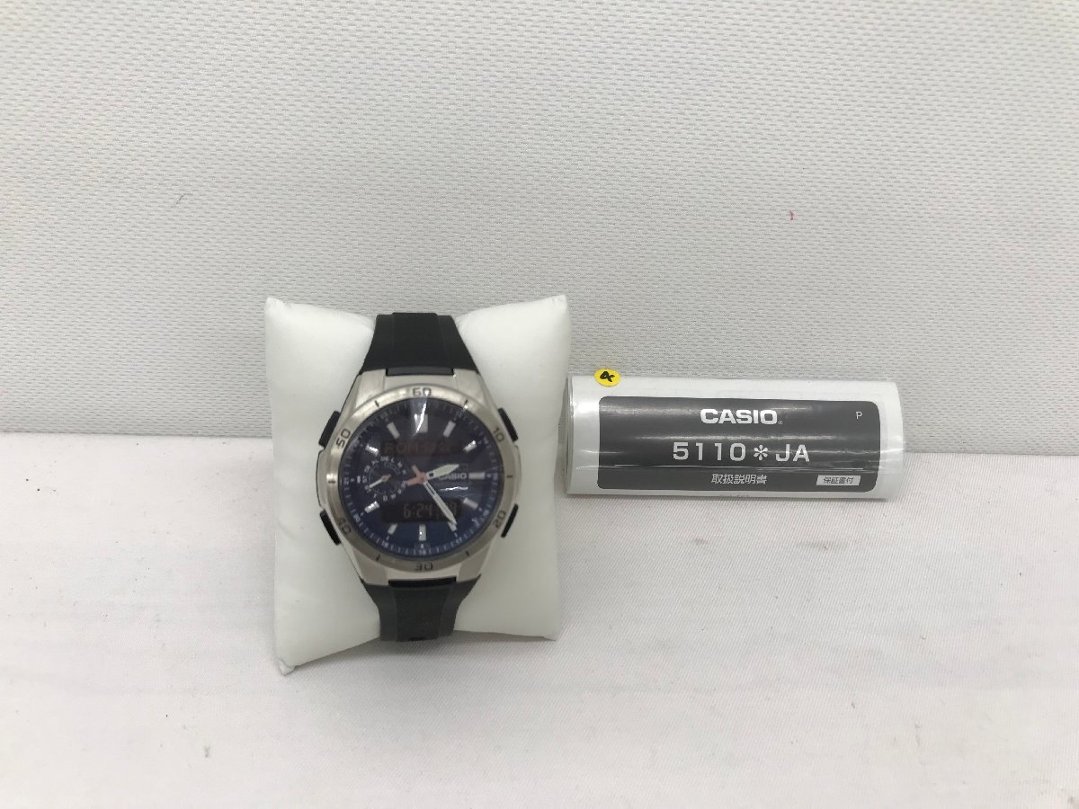 ソーラータイプ 腕時計 カシオ CASIO 5110 JA 動作チェック済み メンズ 説明書有 MULTI BAND6 デジアナ ウェーブ ...