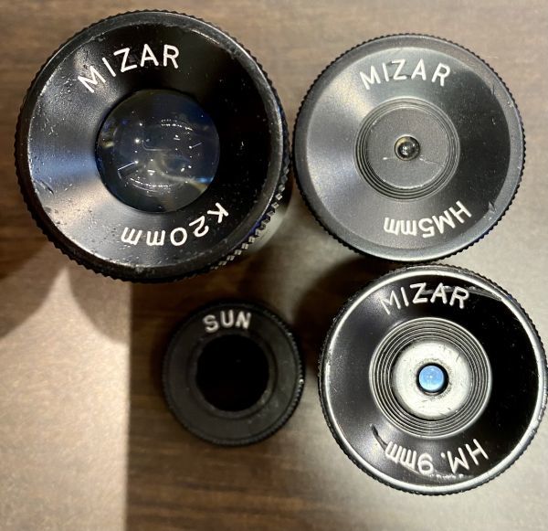 1円 MIZAR ミザール 望遠鏡 アイピース SUN HM5mm HM9mm K20mm 天体望遠鏡 レンズ 管なし/60 同梱不可/自己 ...