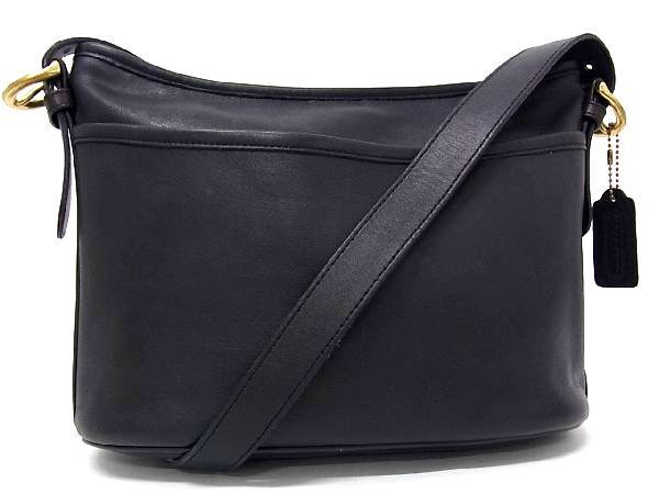 1円 COACH コーチ 4143 オールドコーチ ヴィンテージ USA アメリカ製 レザー ショルダーバッグ 斜め掛け ネイビー系 ...