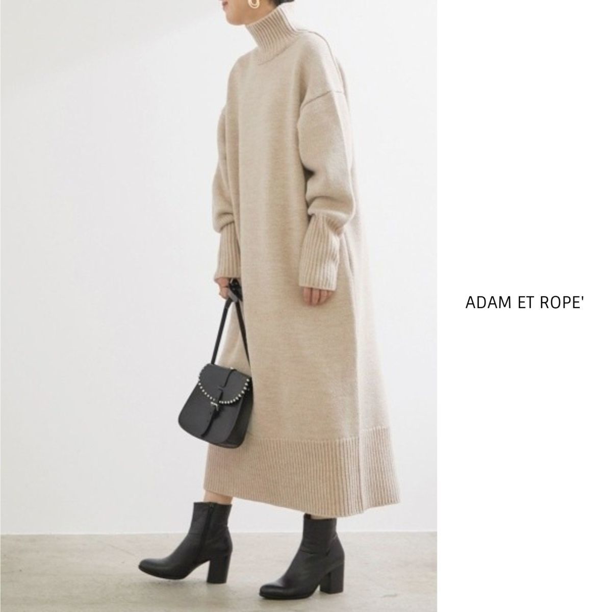 1.2万 アダムエロペ Adam et Rope' タートルバックスリットニットワンピース フリーサイズ Y-M 0671(ワンピース)｜売買されたオークション情報、yahooの商品情報を ...