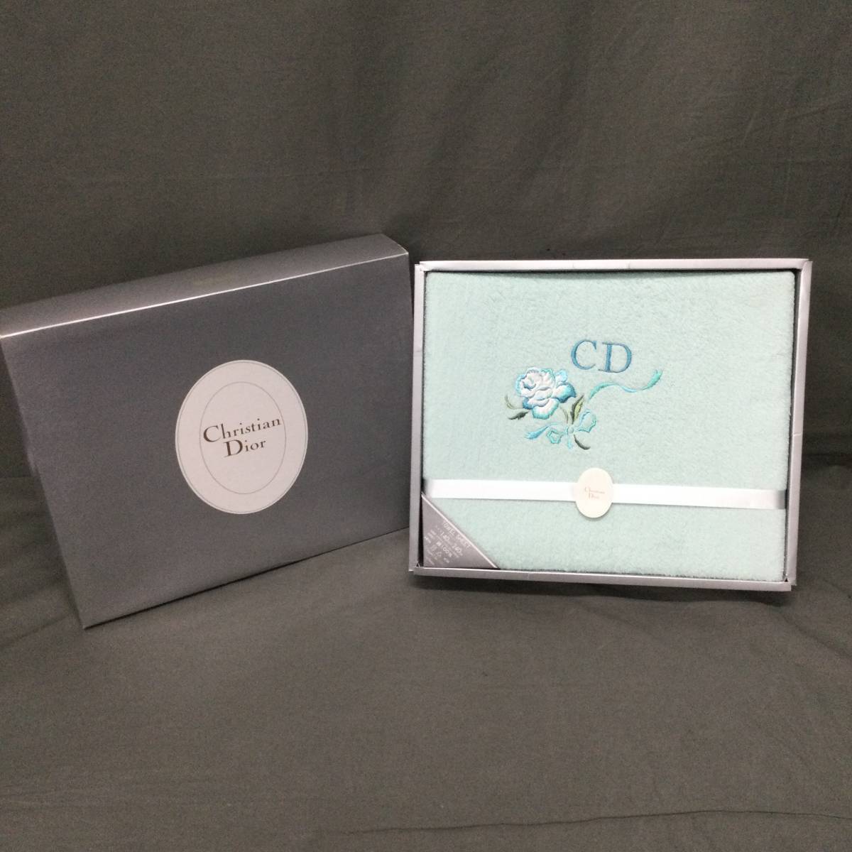 050203 226410-6 Christian Dior クリスチャンディオール シーツ タオルシーツ ミントグリーン 140㎝×240 ...