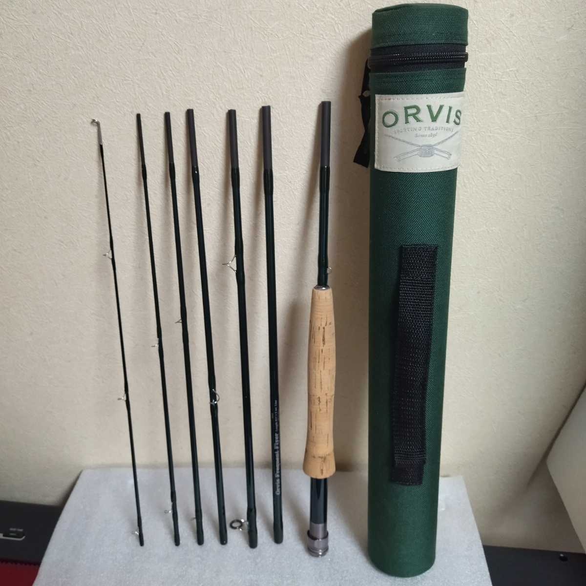 仕舞寸法約40cm 7本継 Orvis Frequent Flyer 8'6” #5 Mid Flexオービス フリクエントフライヤー 7 ...