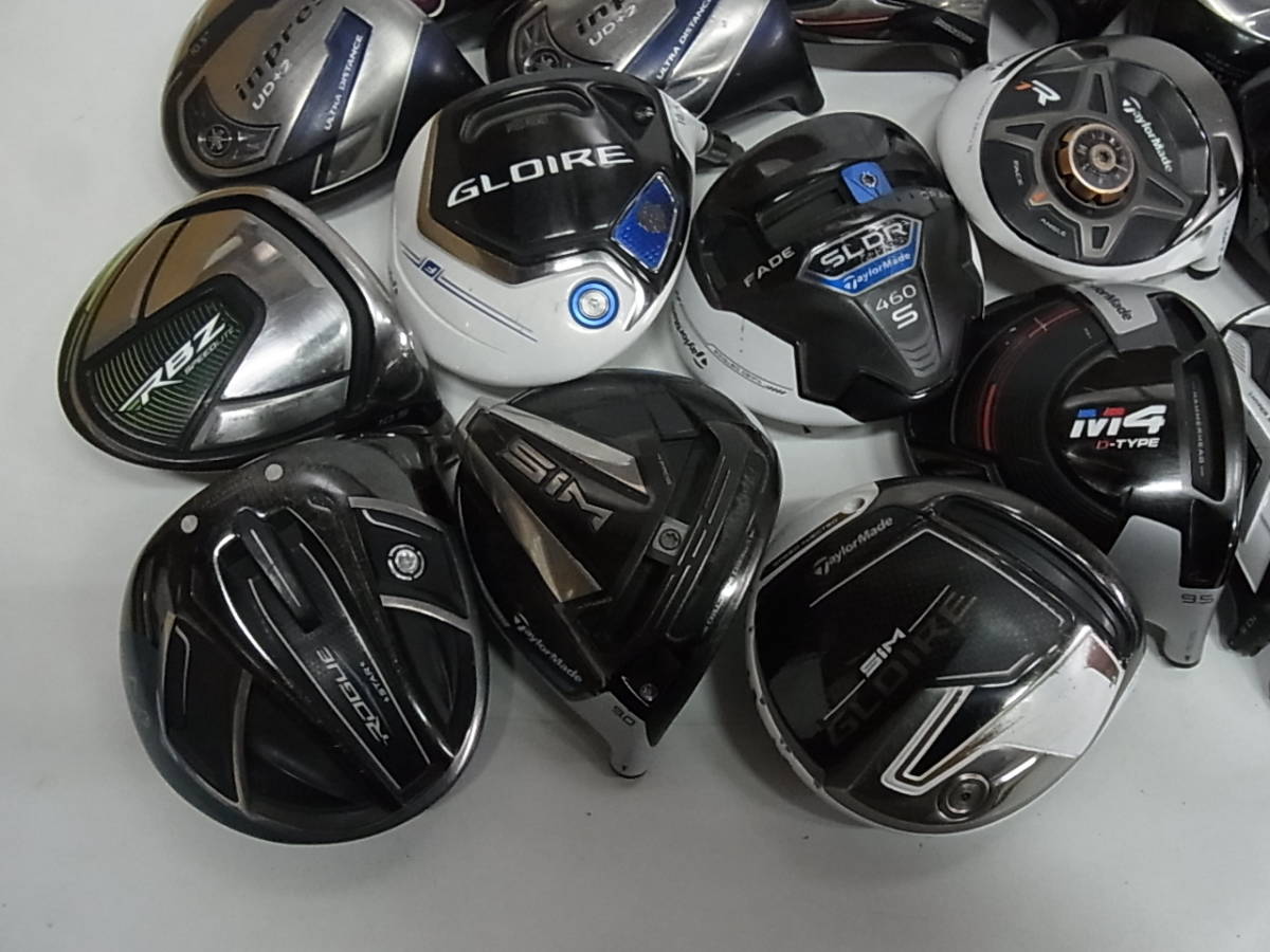 ゴルフヘッド 大量まとめセット Callaway ROGUE XHOT TaylorMade SIM GLOIRE M6 SLDR ...