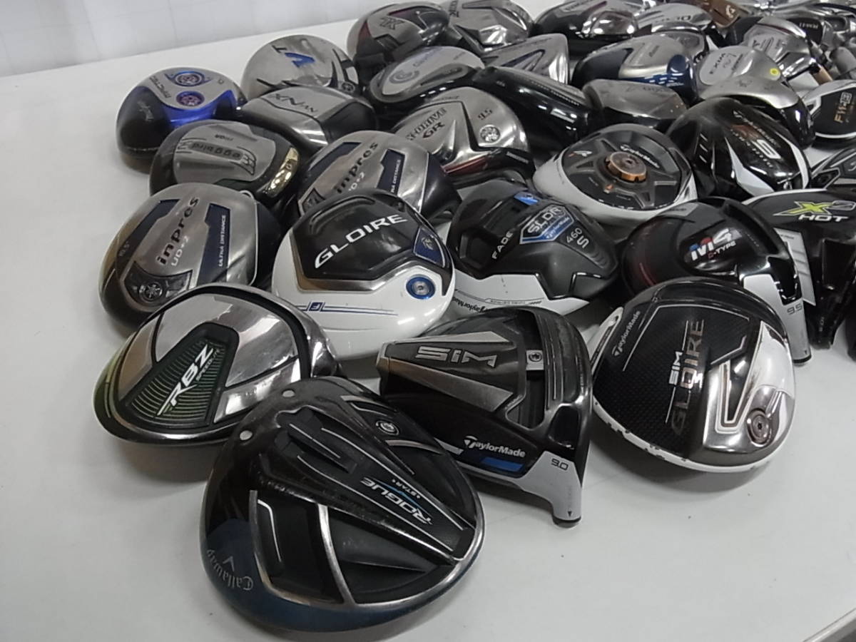 ゴルフヘッド 大量まとめセット Callaway ROGUE XHOT TaylorMade SIM GLOIRE M6 SLDR ...