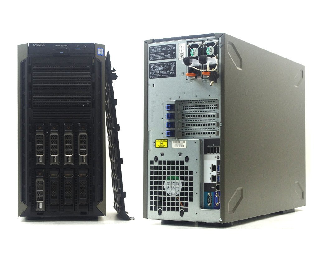 DELL PowerEdge T340 Xeon E-2124 3.3GHz 16GB 480GBx1台 SSD 4TBx4台 SATA3.5 ...