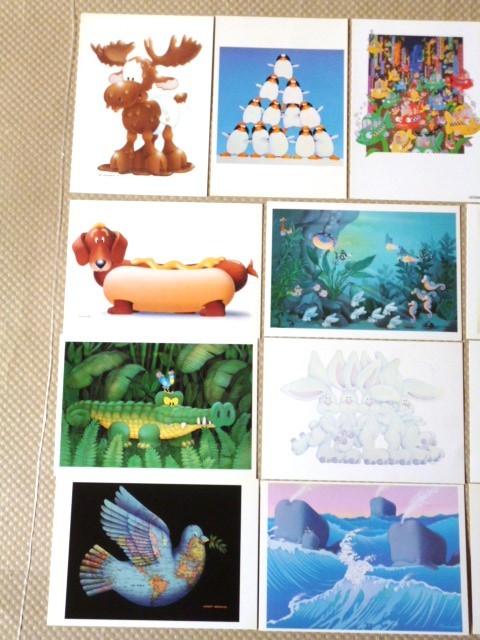 アート STEWART MOSKOWITZ スチュワート マスコウィッツ ポストカード 15枚 まとめて 大量 絵葉書 絵はがき(動物)｜売買 ...