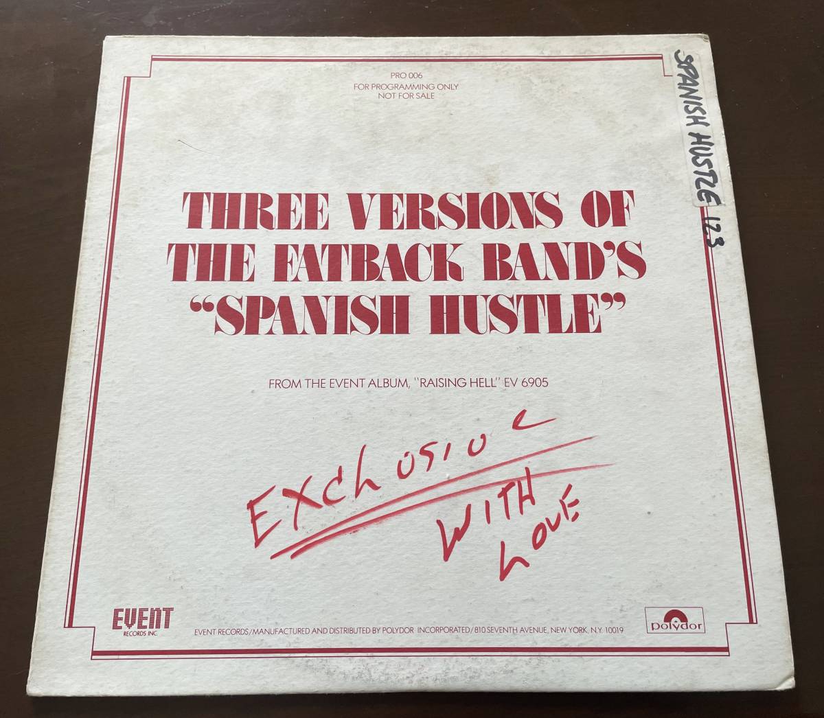 U.S.プロモ 12 THE FAT BACK BAND ／SPANISH HUSTLE(ディスコ)｜売買されたオークション情報、yahooの ...