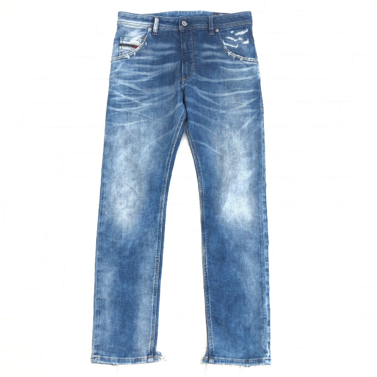 伊製 DIESEL ディーゼル KROOLEY-T ダメージ加工 デニム ジョグジーンズ 28 w80 濃紺 インディゴ ストレッチ 国内正規品 メンズ 紳士(W28以下)｜売買された ...