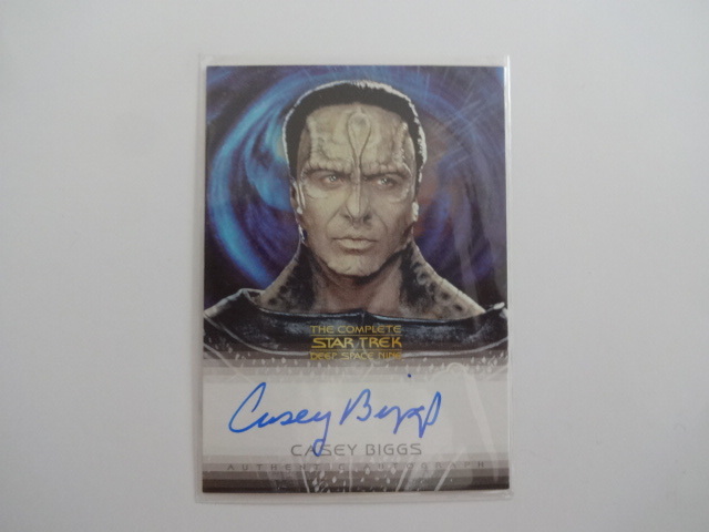 限定版 直筆サインカード スタートレック Star Trek THE COMPLETE DS9 A16 CASEY BIGGS DAMAR ...