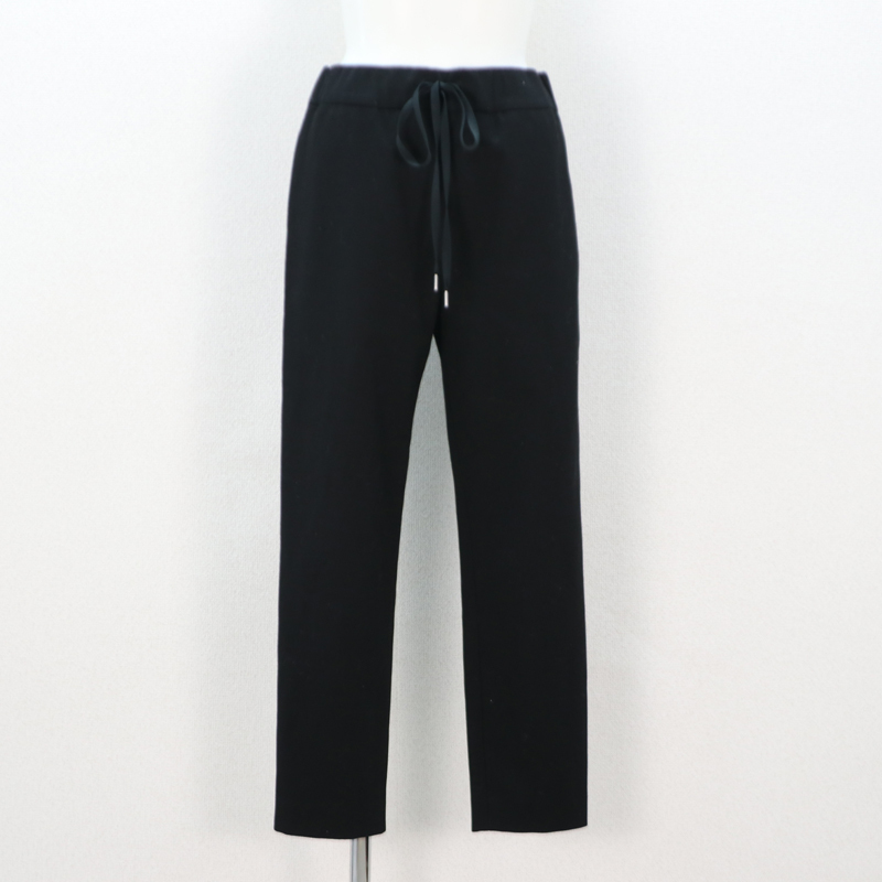 1円 HR1068 PAUL SMITH ポールスミス イージーパンツ ボトム ブラック 黒 レディース 40 コットン ウエストゴム ...