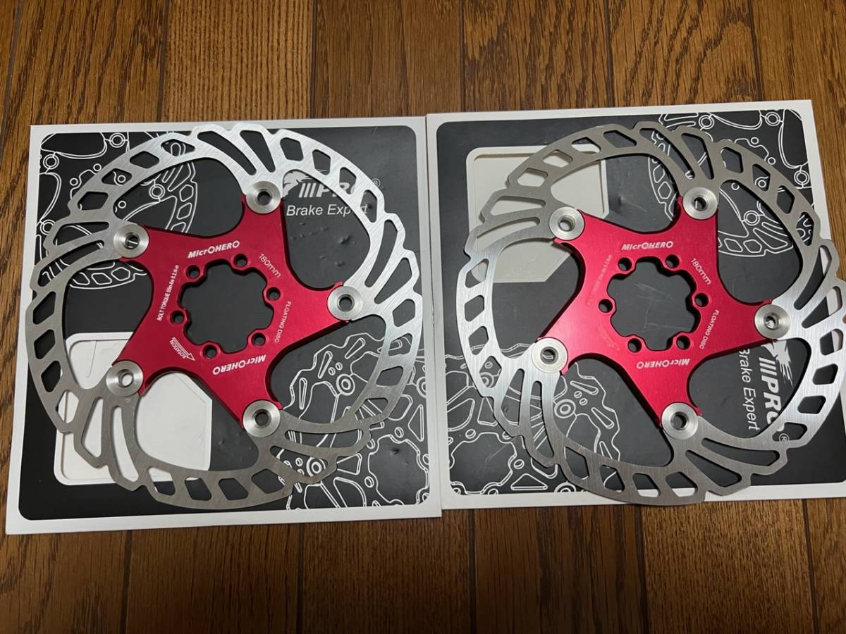 品 Micro HERO 製 180mm ディスクローター レッド / 赤 2枚セット ボルト付(ディスクブレーキ)｜売買されたオークション情報、yahooの商品情報をアーカイブ公開 ...