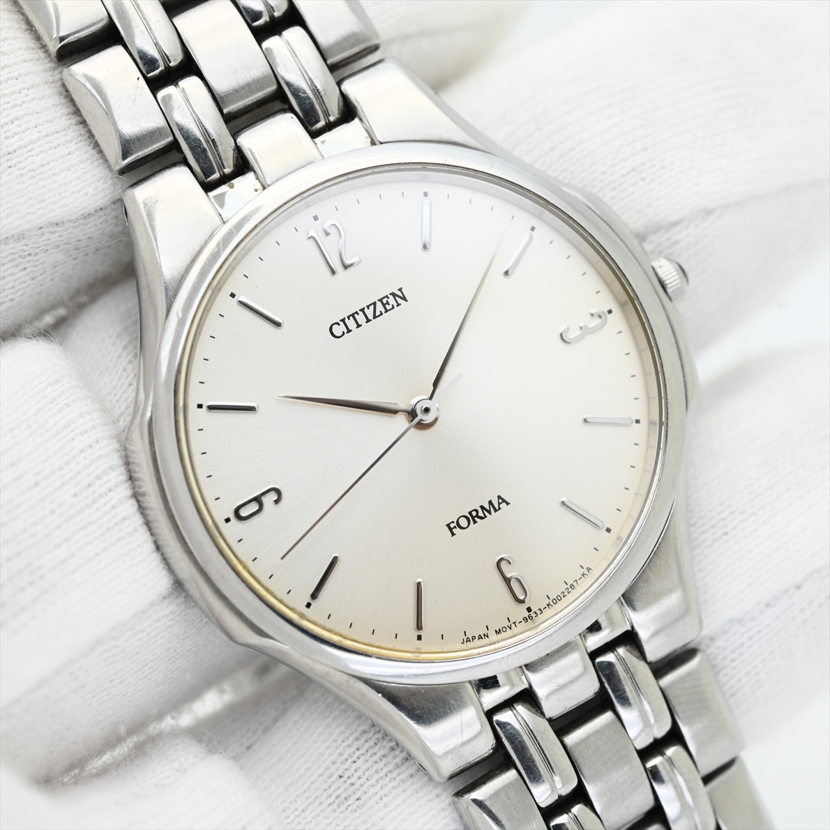 シチズン/フォルマ FORMA CITIZEN クォーツ 電池/動作良好 メンズ腕時計 シルバー色 ステンレス 5気圧防水 9633-K001285(シチズン)｜売買されたオークション情報 ...