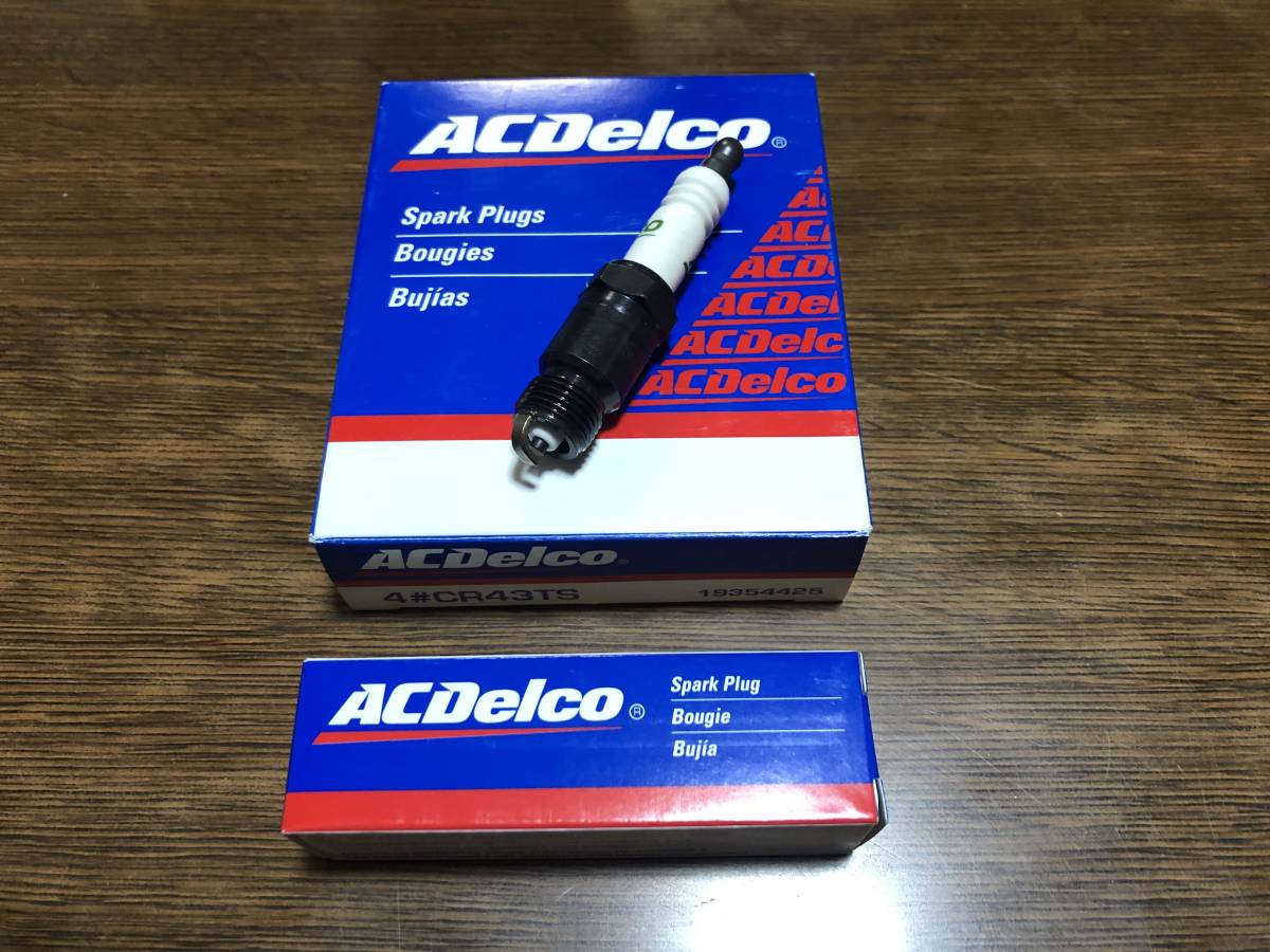 ACデルコ CR43TSスパークプラグ8本セットキャデラック ブロアムカマロ カプリス エルカミーノ インパラ ローライダー(スパークプラグ ...