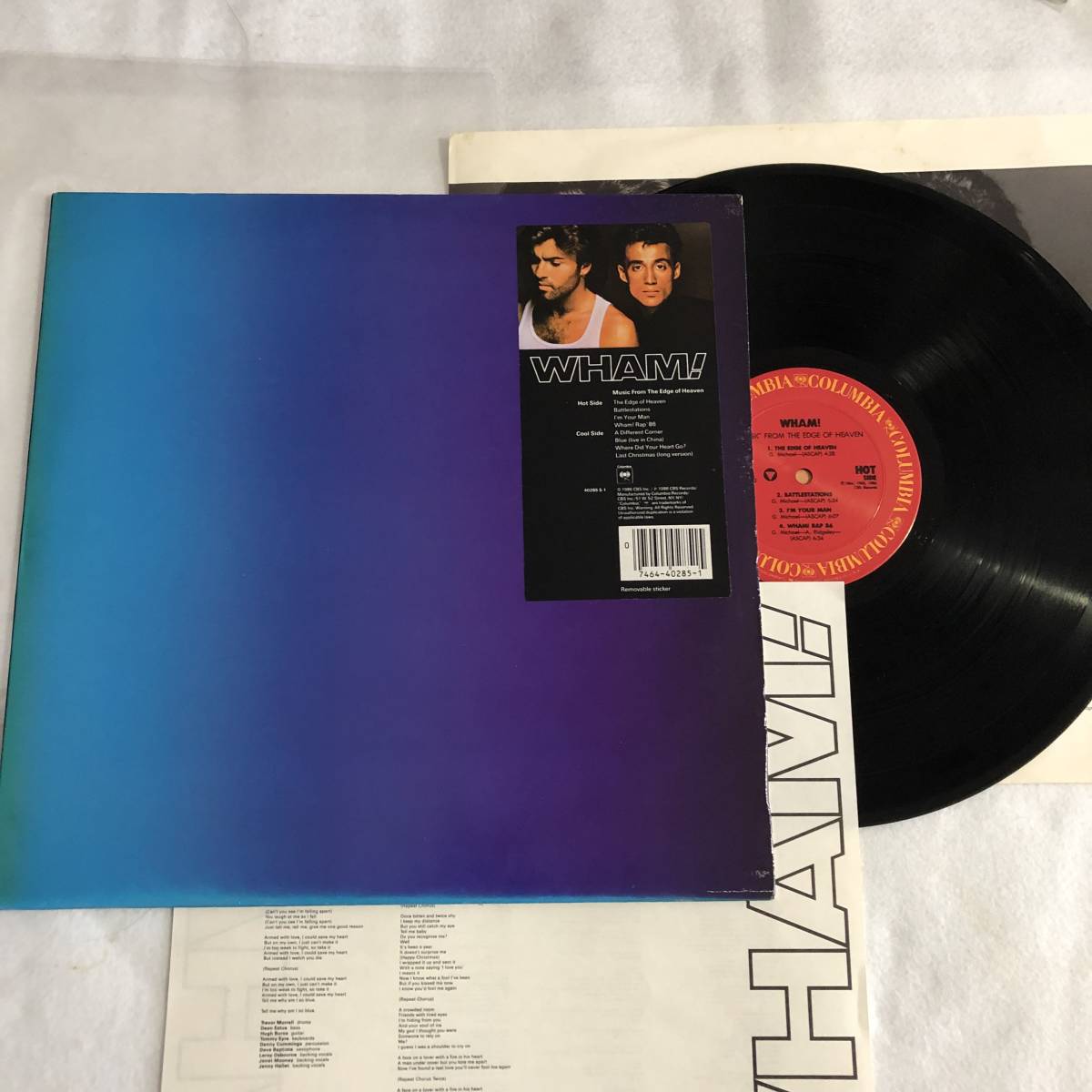 US盤 レコード Wham Music From The Edge Of Heaven ワム エッジ オブ ヘブン Columbia ...
