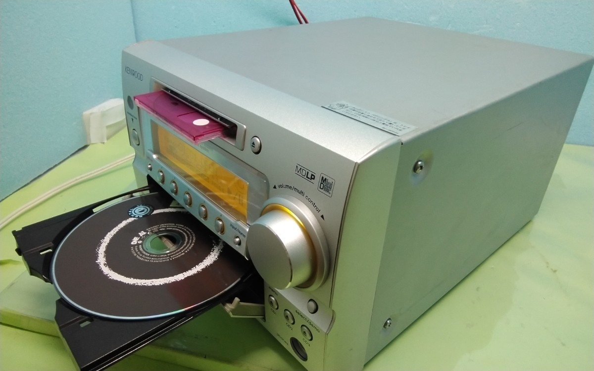 KENWOOD CD/MD high speed dubbing SYSTEM 3CDドライブ RD-SG55MD 10901536 年式不明 ...