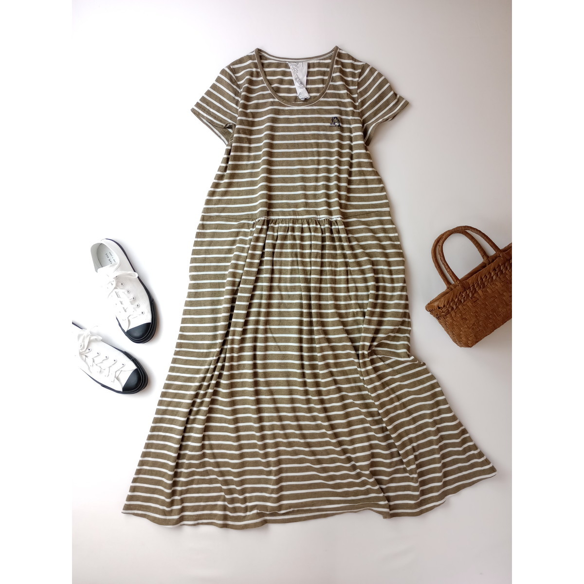 haco FACTORY FELISSIMO ハコ フェリシモ 心地のいい服 心と体もよろこぶ ボーダー ロング ワンピース M 61S+1273(Mサイズ)｜売買されたオークション情報 ...