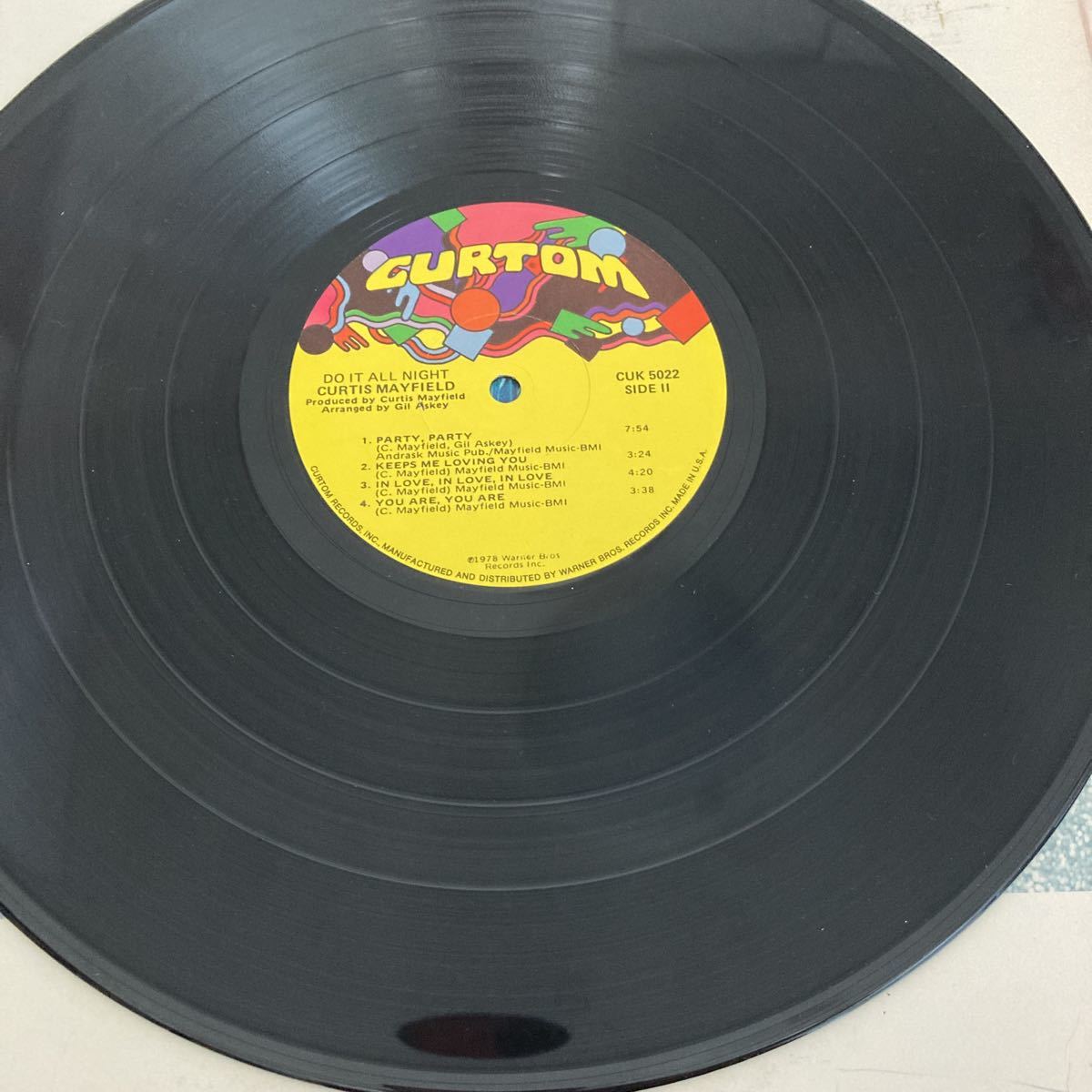 US original/ STERLING刻印/ CURTIS MAYFIELD/ DO IT ALL RIGHT / LP / SOUL/ HIP HOP / 1978 / ネタ ...