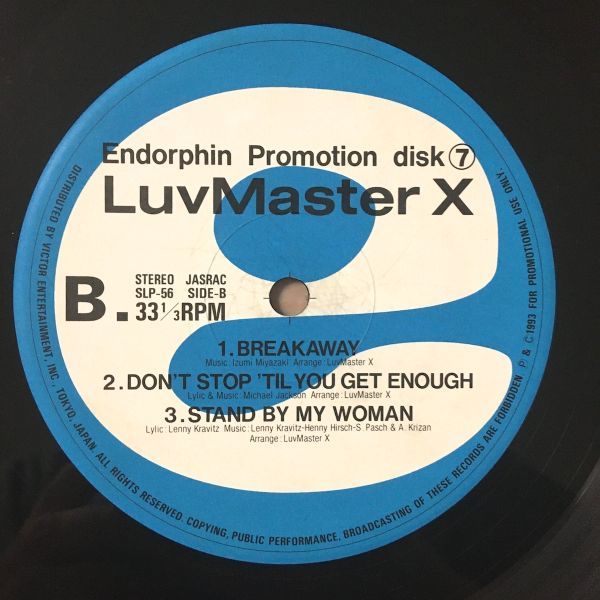 稀少 PROMO ONLY LUV MASTER X 藤原ヒロシ + DUB MASTER X / ENDORPHIN PROMOTION ...