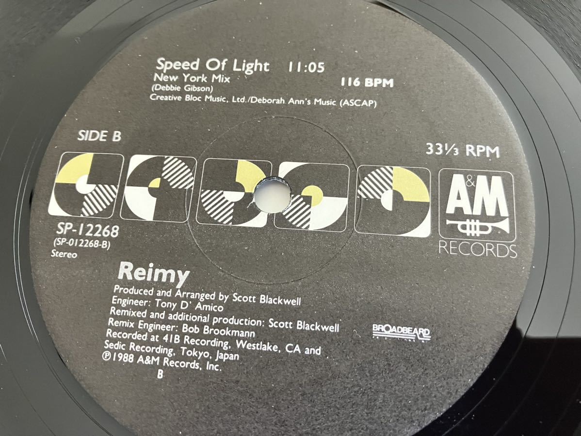 シュリンク付良好品 REIMY 麗美 /Speed Of Light Club Mix EMU Dub NY Mix A&M SP12268 ...