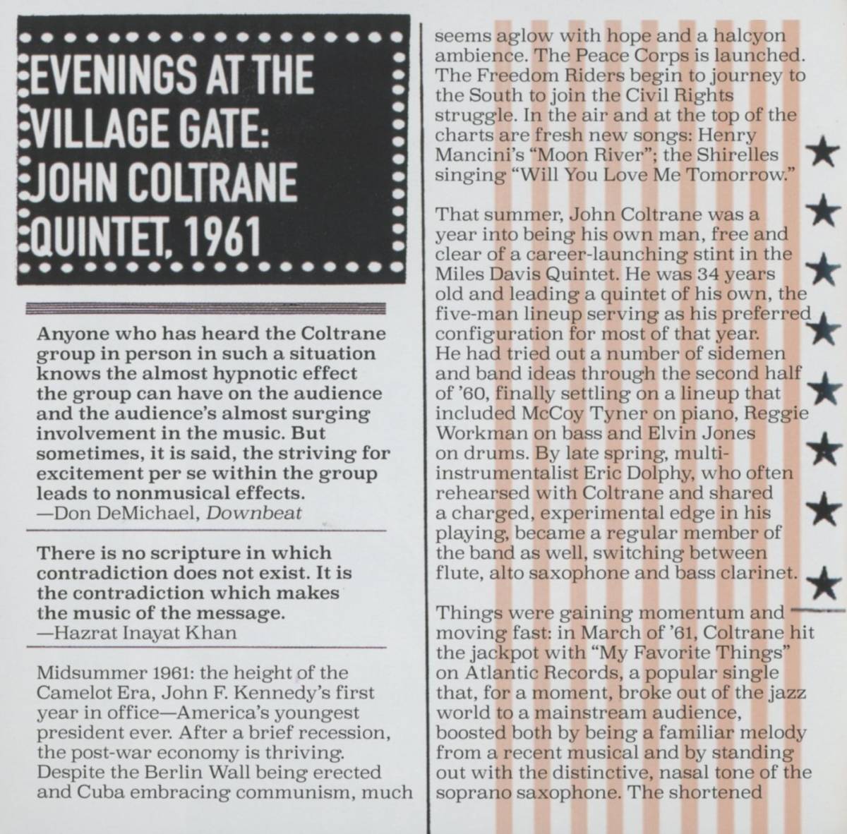John Coltrane Eric Dolphy - Evenings At The Village Gate ; McCoy Tyner ...