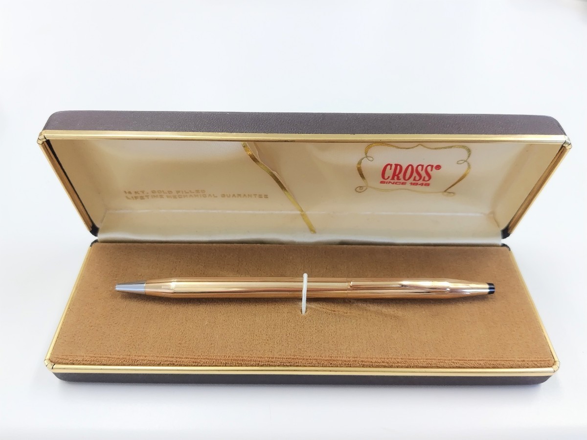 CROSS クロス ボールペン No.1502 14KT GOLD FILLED ケース付(クロス)｜売買されたオークション情報、yahooの ...