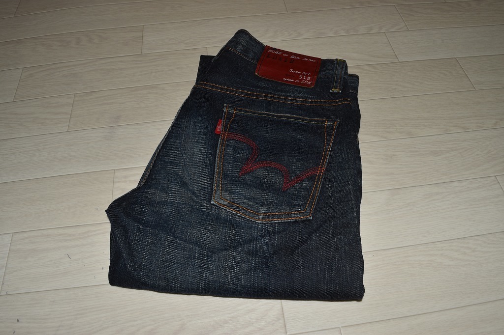 EDWIN 512 EDGE OF BLUE JEANS EG512 ストレッチ シューカットジーンズ W29(W29)｜売買されたオークション情報、yahooの商品情報をアーカイブ公開 ...