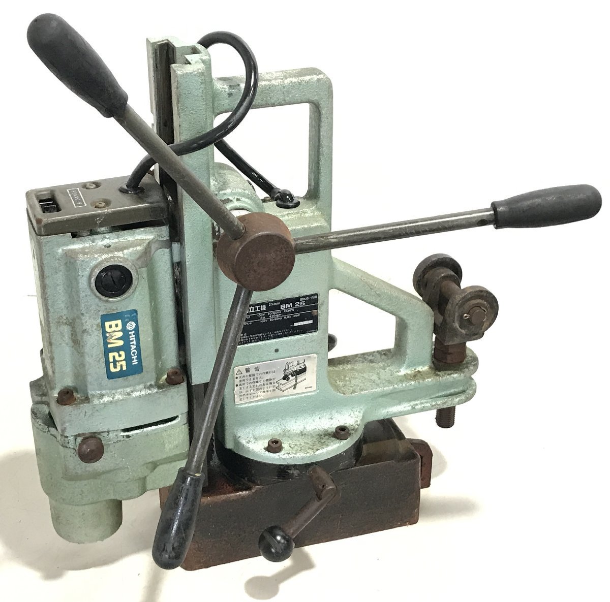 1円スタート 動画有り 日立工機 HITACHI 磁気ボール盤 BM25 25mm 100V 14A マグネット ドリル 品 h0917-1 ...