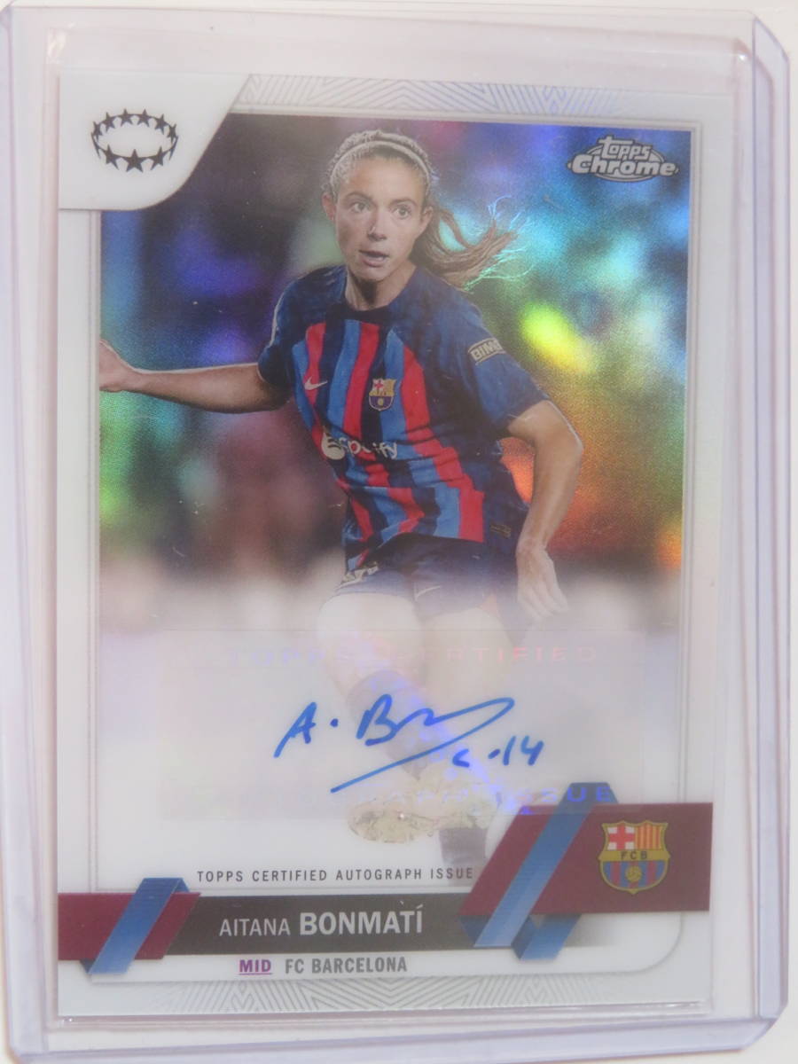 2022-23 TOPPS CHROME UEFA WOMENS 直筆サイン AITANA BONMATI BARCELONA(2010 ...