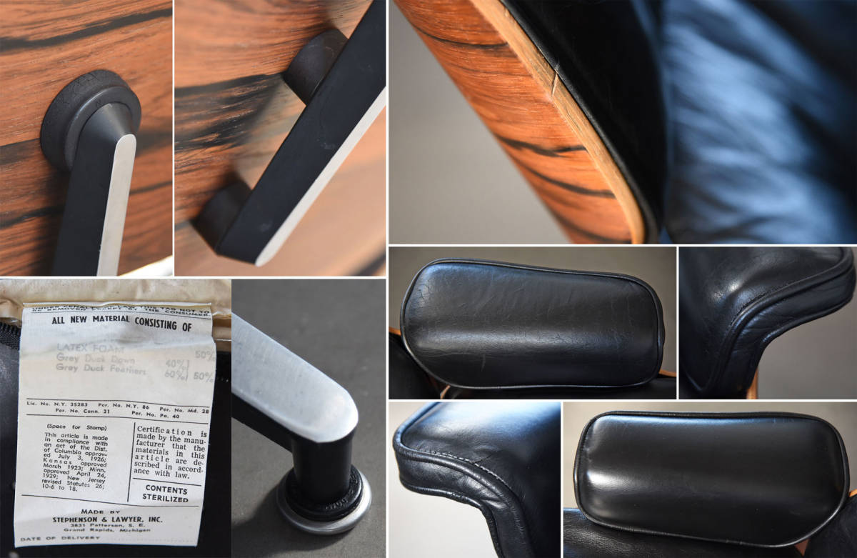 1960年代 Charles and Ray Eames Lounge Chair670 and Ottoman671 Herman ...