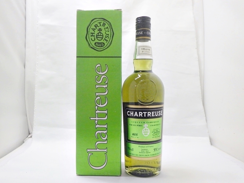 B23-2561 CHARTREUSE シャルトリューズ ヴェール 90年代 700ml 55% リキュール フランス産 緑 ハーブ 薬草 ...