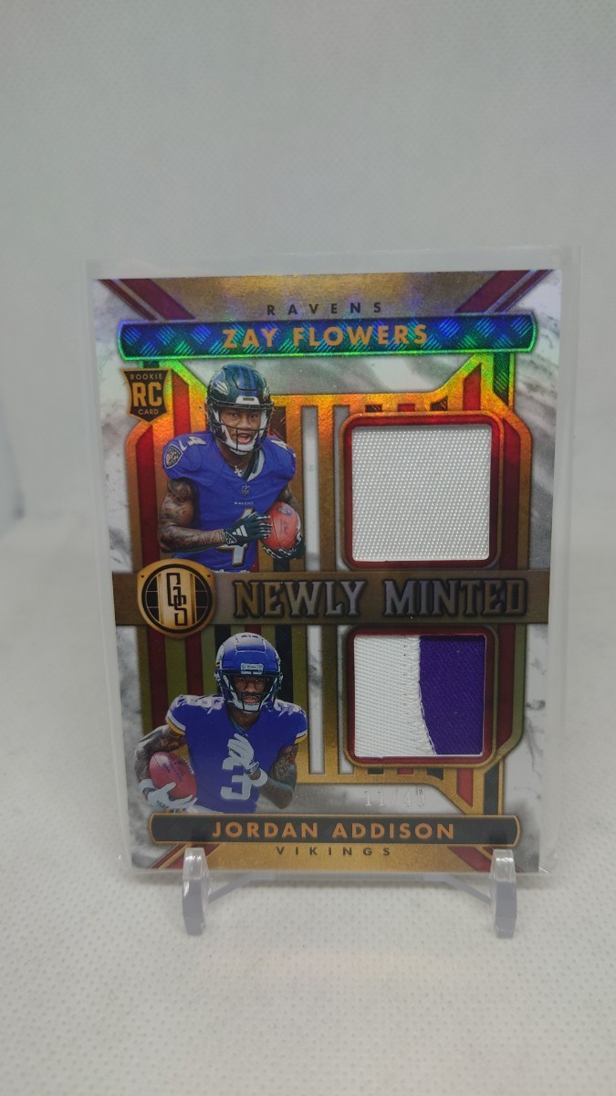 2023 Panini Gold Standard Zay Flowers Jordan Addison Dual Patch /49 NFL ...