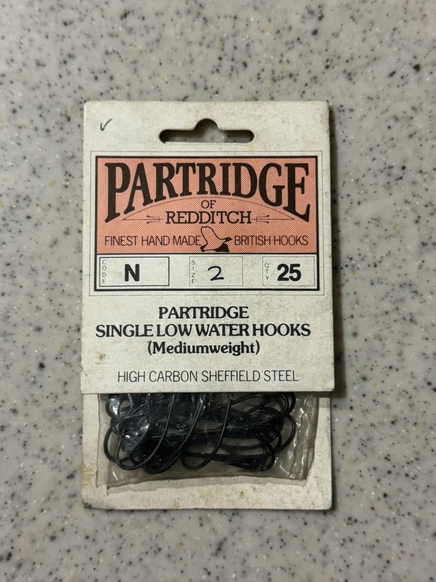 廃盤 PARTRIDGE パートリッジ N #2 DOWN EYE SPROAT FORGED WET 25本 フライフック ウェット ドライ ...