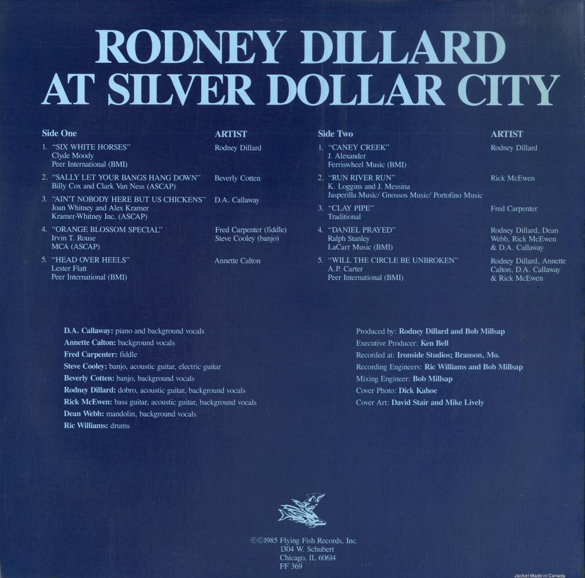 A00518420/LP/ロドニー ディラード RODNEY DILLARD At Silver Dollar City 1985年 FF ...