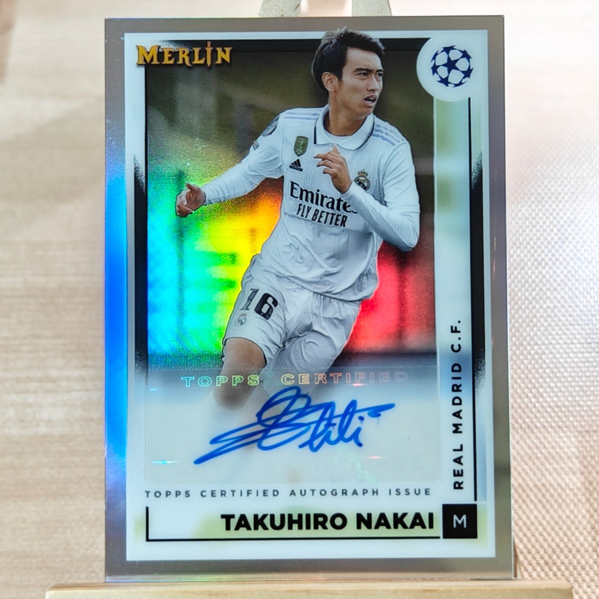 中井卓大 2022-23 Topps Chrome Merlin TAKUHIRO NAKAI 直筆サインカード レアル マドリード(シングル ...