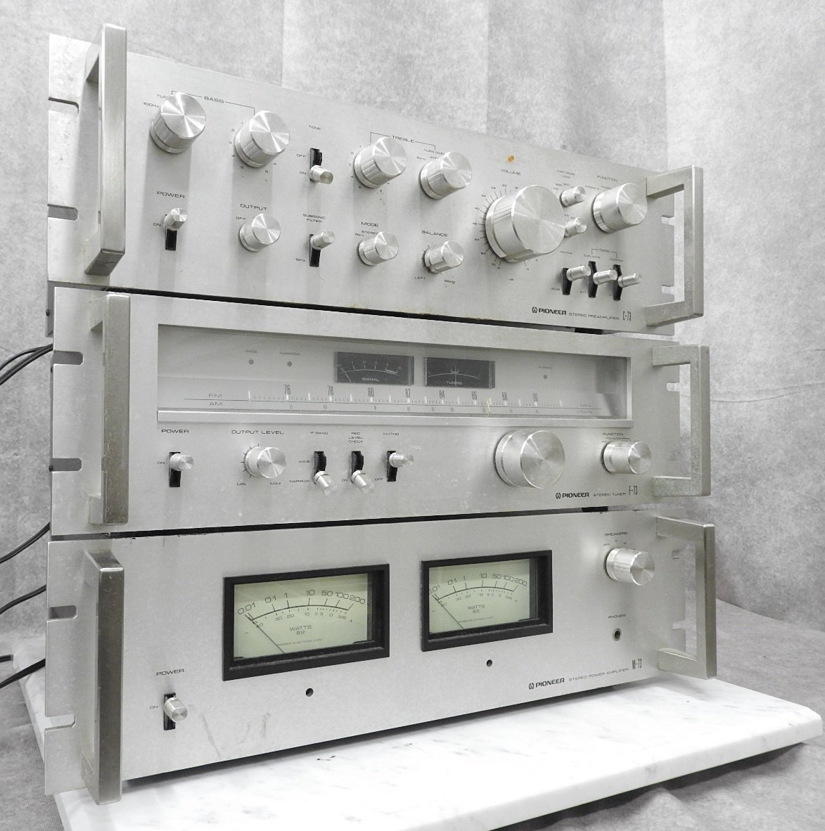 〇 神殿店 Pioneer パイオニア パワーアンプ M-73/C-73/F-73 〇ジャンク〇(パイオニア)｜売買されたオークション情報、yahooの商品情報をアーカイブ公開 ...