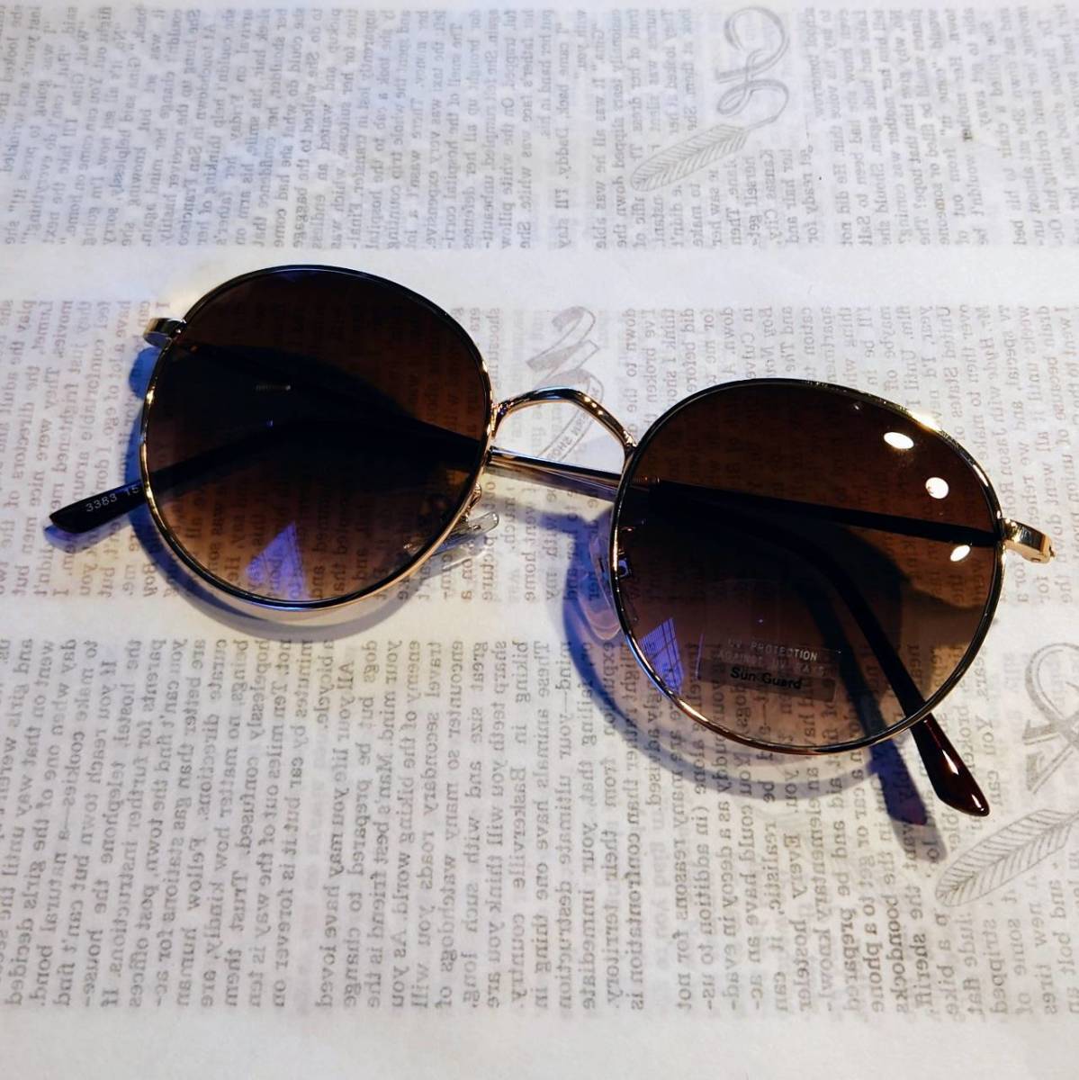サングラス レディース UVカット 丸メガネ ラウンド型 グラデーション カラーレンズ 細フレーム / 3383 ゴールド×ブラウン(金属フレーム)｜売買されたオークション情報、yahooの ...