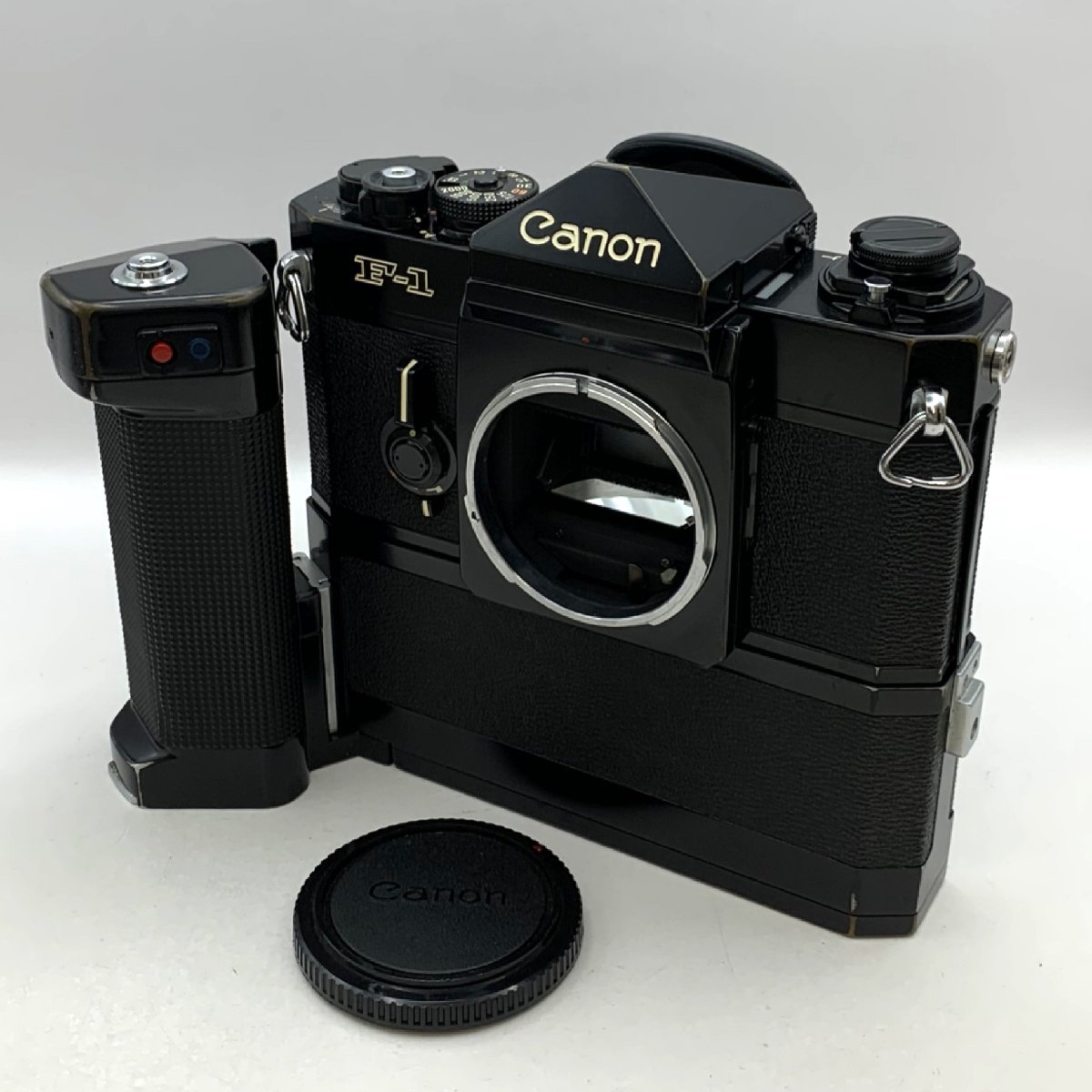 1円 /Canon/キャノン/F-1/ブラック/ボディ/付属品付/MOTOR DRIVE MF/モータードライブ/一眼レフ/フィルムカメラ/難 ...