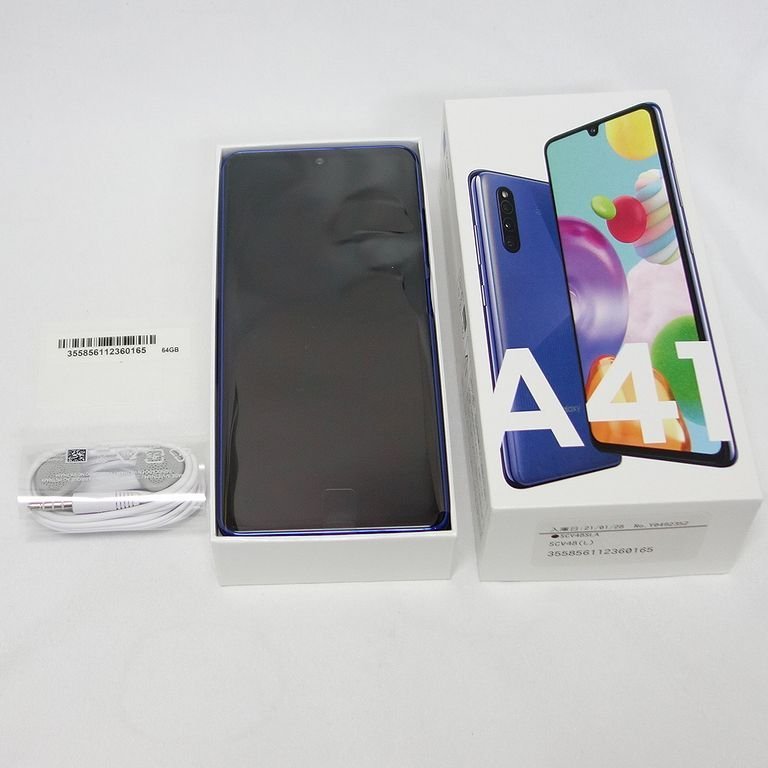 SIMロック解除済み Galaxy A41 SCV48 Blue au 一括購入品 インボイス可 a0119-90-0122 清P ...