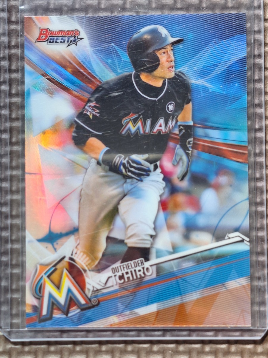 2017 Bowman's Best #52 ICHIRO SUZUKI Refractor Miami Marlins New York ...