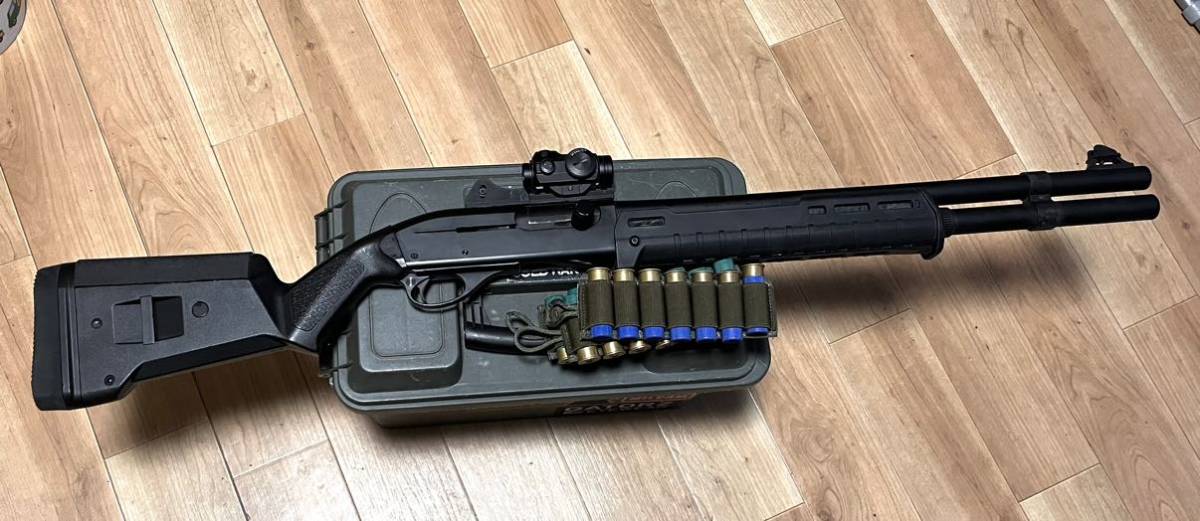 グリーンガス仕様マルゼン M1100 M1301 GarandThumbカスタム風 M870 次世代 ガスブロ GBB エアガン(ガスガン ...