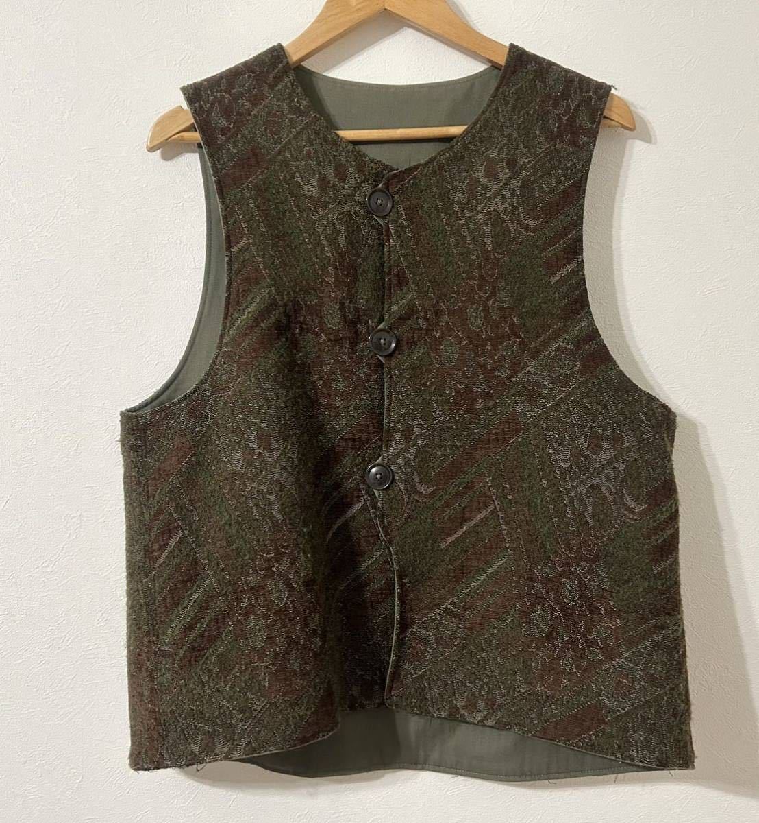 Engineered Garments エンジニアドガーメンツ over vest HB Twill Reversible vest オリーブ カーキ BRU NA BOINNE orslow ...