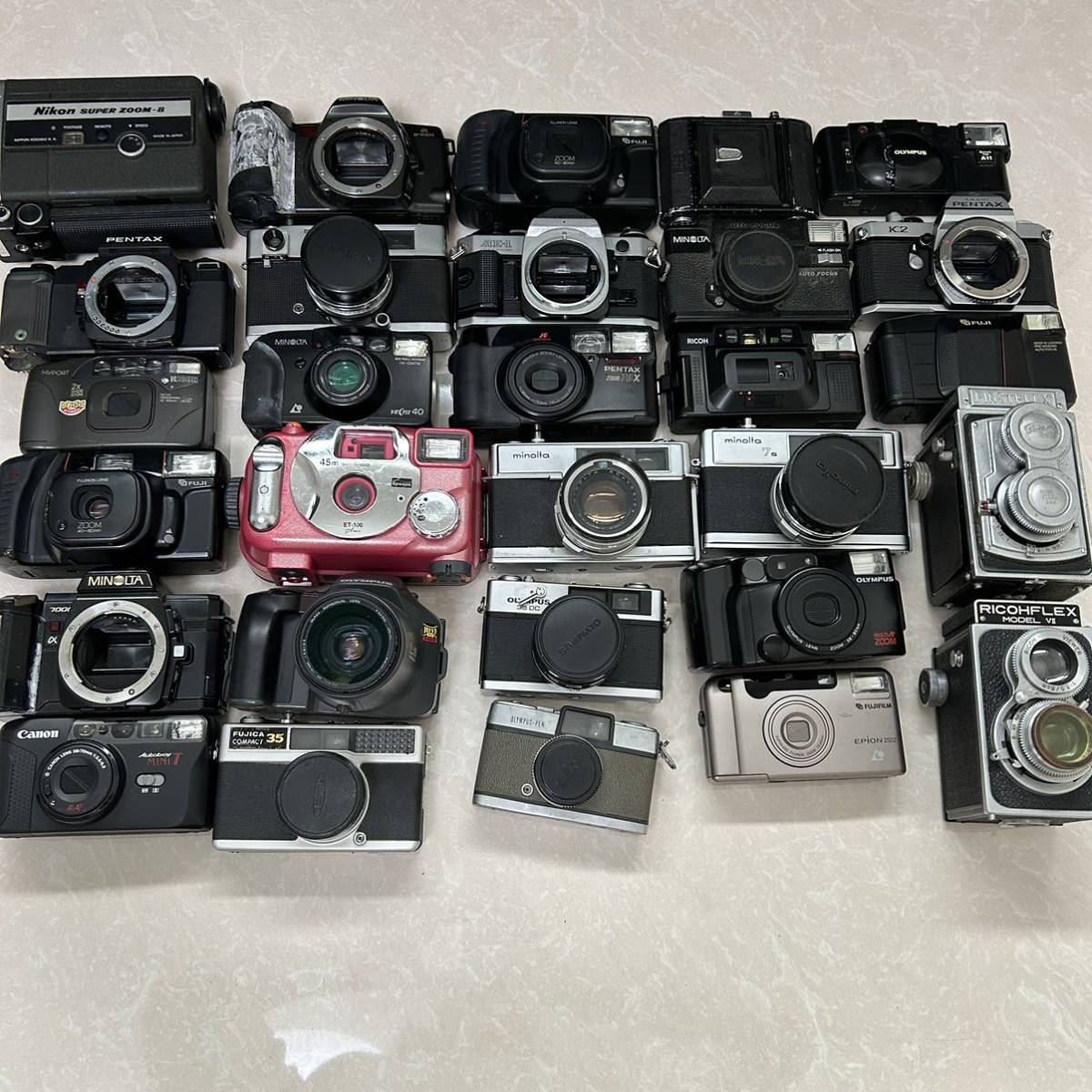 1円~フィルムカメラ まとめCanon MINOLTA FUJI PENTAX OLYMPUS FUJICA RICOH Nikon RICOHFLEX FIRSTFLEX ジャンク品 動作未 ...