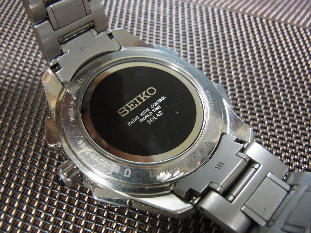 1円 セイコー/SEIKO 腕時計 ソーラー 8B92-0AC0 ブライツ チタン デイト 15周年記念モデル リミテッドエディション ...