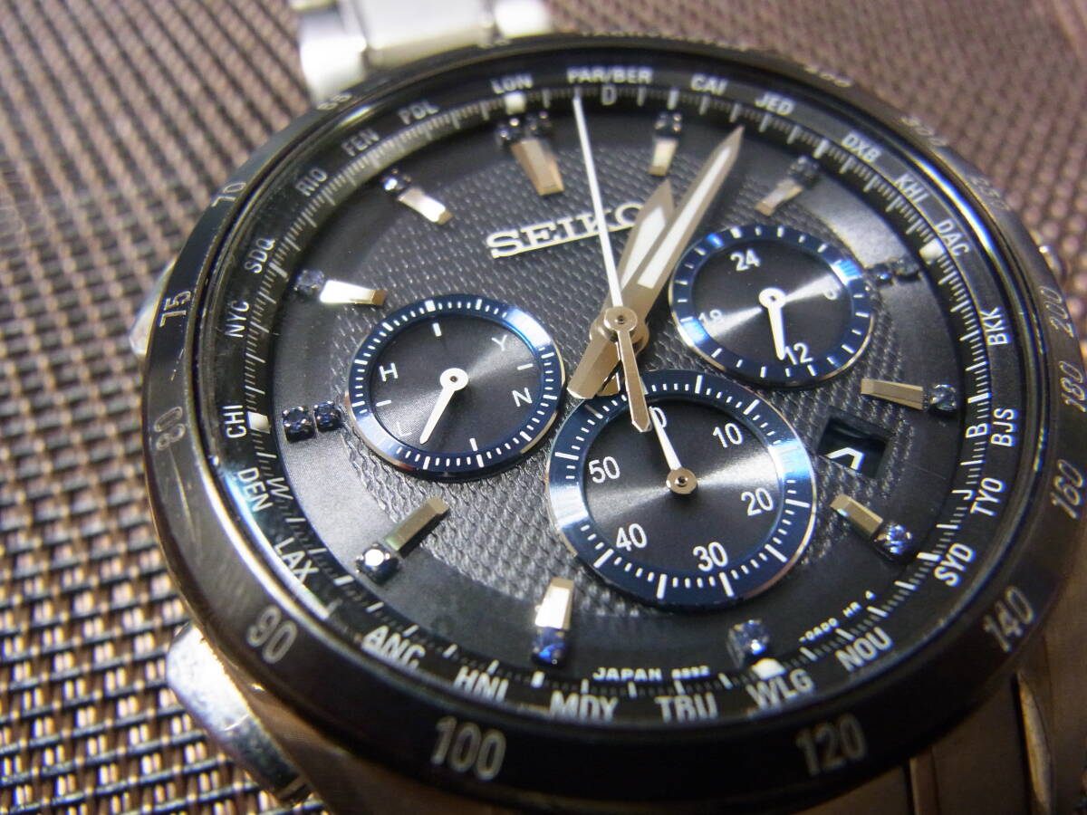 1円 セイコー/SEIKO 腕時計 ソーラー 8B92-0AC0 ブライツ チタン デイト 15周年記念モデル リミテッドエディション ...