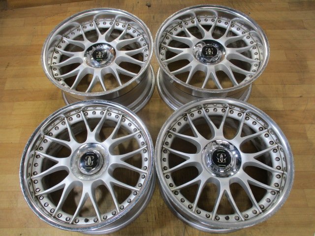 深リム GENESIS Imperi 3ピース ホイール 4本 4/5H-114.3 18インチ 8.5J+30 9.5J+30 ドリフト ...