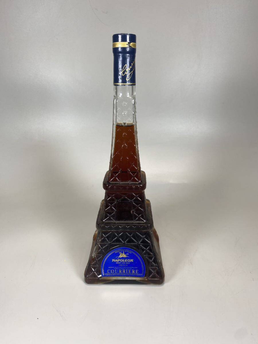 J0448 古酒 未開栓 NAPOLEON COURRIERE クリエール ブルー ナポレオン エッフェル塔 リキュール ブランデー ...