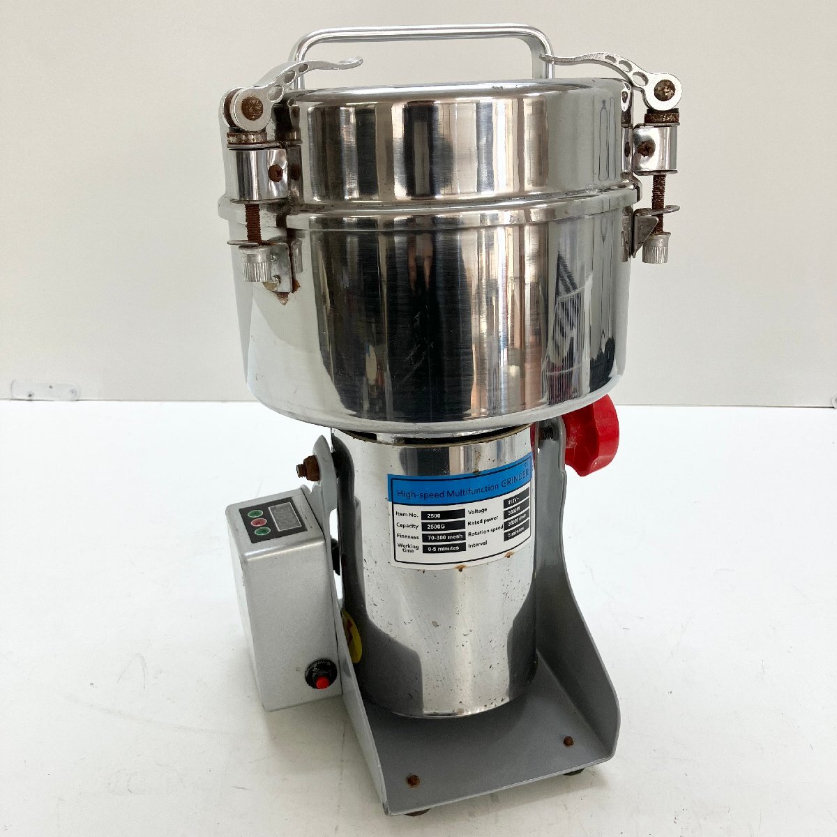ジャンク品 High-speed Multifunction GRINDER 電動 粉砕機 製粉機 ハイスピードミル ミルミキサー 現状品 E2 N/G60321/10/5.8(調理器具 ...