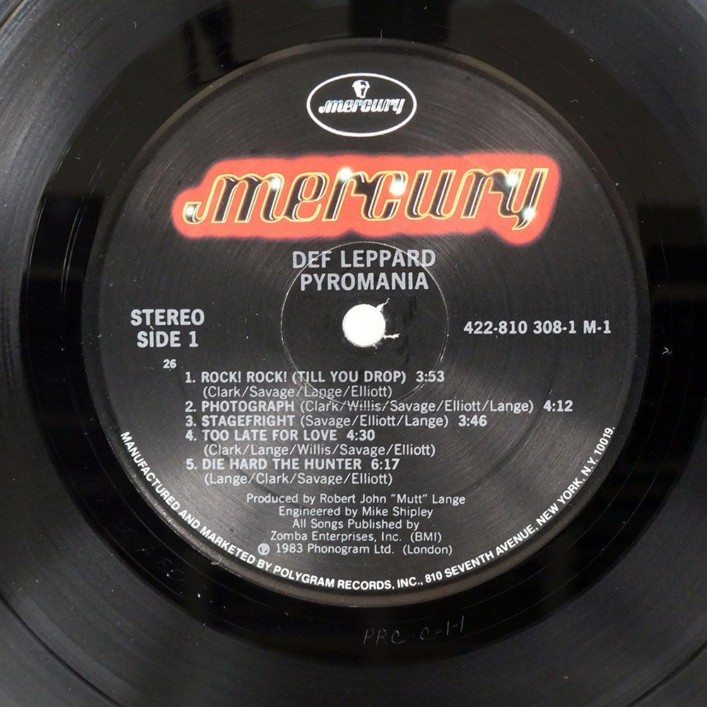 米 DEF LEPPARD/PYROMANIA/MERCURY 4228103081M1 LP(Def Leppard)｜売買された ...