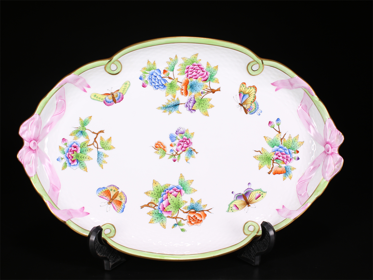 CE776 Herend ヘレンド 花蝶図 楕円プレート 大皿 幅40.2㎝／ zn(その他)｜売買されたオークション情報、yahooの商品情報をアーカイブ公開 - オークファン（aucfan ...