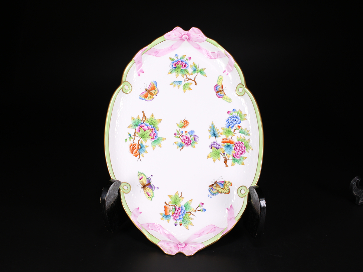 CE776 Herend ヘレンド 花蝶図 楕円プレート 大皿 幅40.2㎝／ zn(その他)｜売買されたオークション情報、yahooの商品情報をアーカイブ公開 - オークファン（aucfan ...